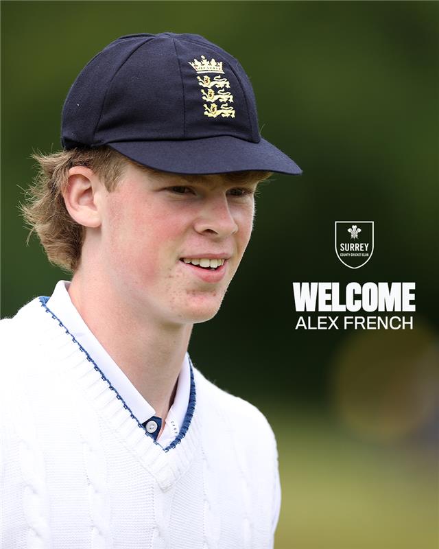 Alex French signs pro contract with Surrey - Kia Oval