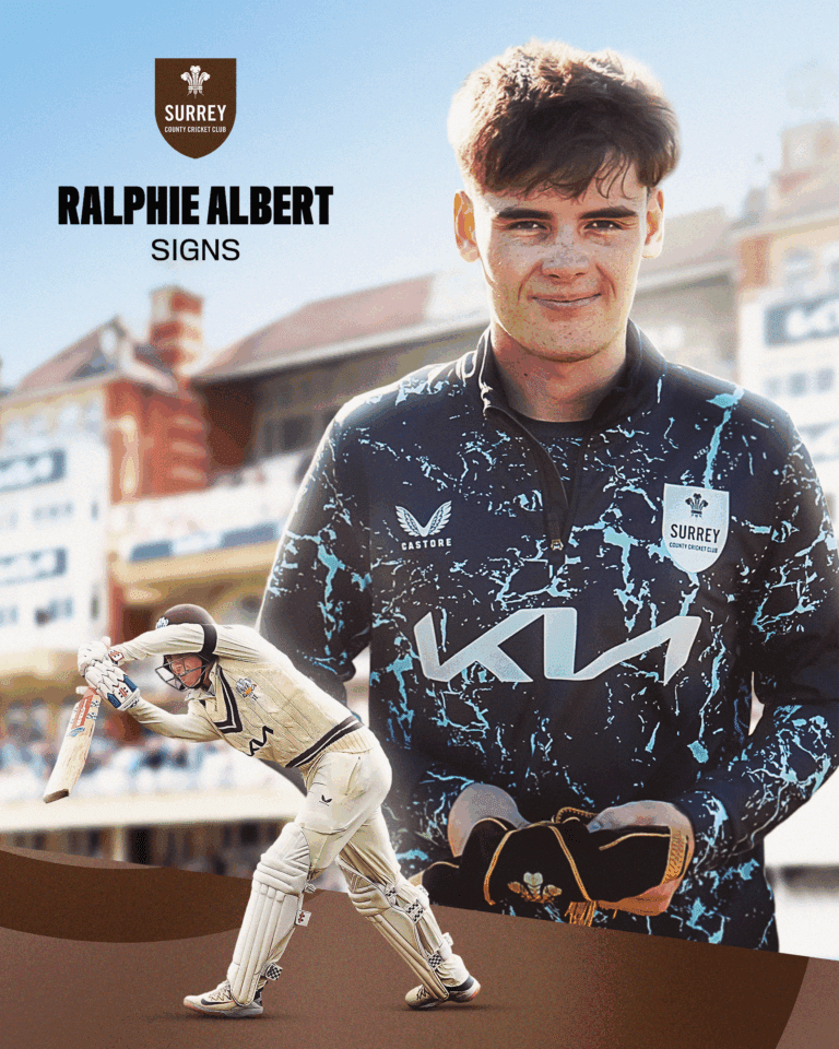 Ralphie Albert signs pro contract at Surrey - Kia Oval