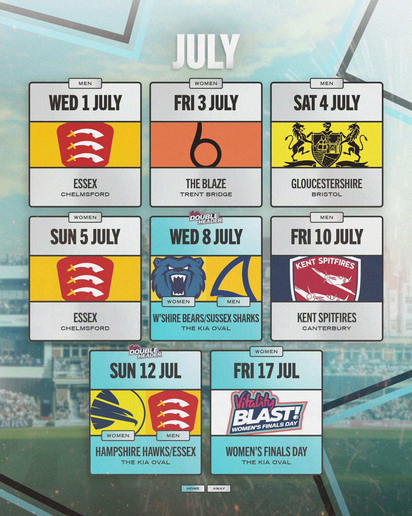 2026 Vitality Blast fixtures announced! - Kia Oval